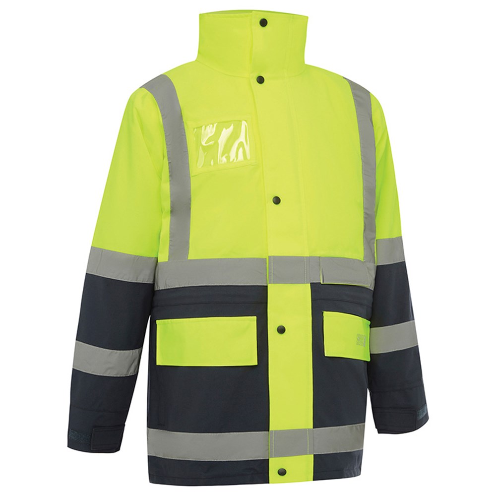 WORKIT 3004 5-in-1 Wet Weather Jacket Yellow-Navy | Peninsula Safety ...